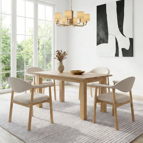 Christopher Knight Home - Modern Upholstered Rubber Wood Dining Chairs ...
