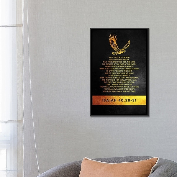 iCanvas "Isaiah 40-28-31 Bible Verse" by Adrian Baldovino Framed Canvas ...