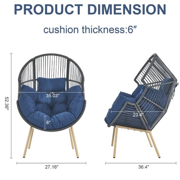 Outdoor Egg Chair with Cushion Oversized Egg Chair - Bed Bath & Beyond ...