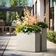 Tall Concrete Rectangle Plant Boxes / Large Indoor and Outdoor Flower ...