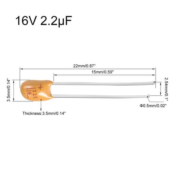 Tantalum Capacitor, 16V 2 Pin Radial Dipped Tantalum Bead Capacitors ...
