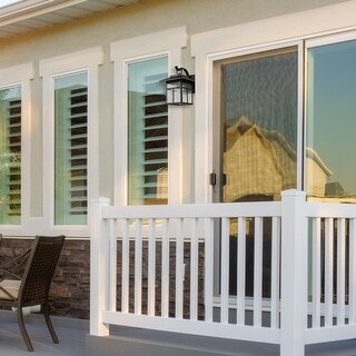 Walter 1-Light Outdoor Indoor Wall Sconce Bronze Watered Glass Shade ...