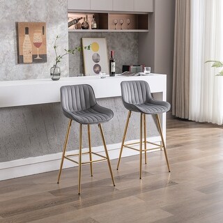 30 inch Set of 2 Bar Stools with Chrome Footrest - Bed Bath & Beyond ...