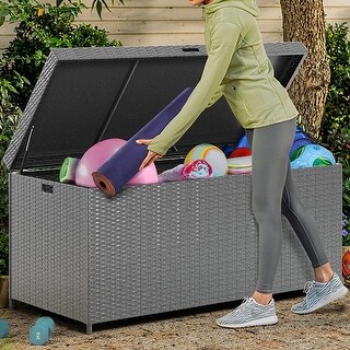 Outdoor Waterproof Aluminium Storage Box with Lockable Lid for Yard ...