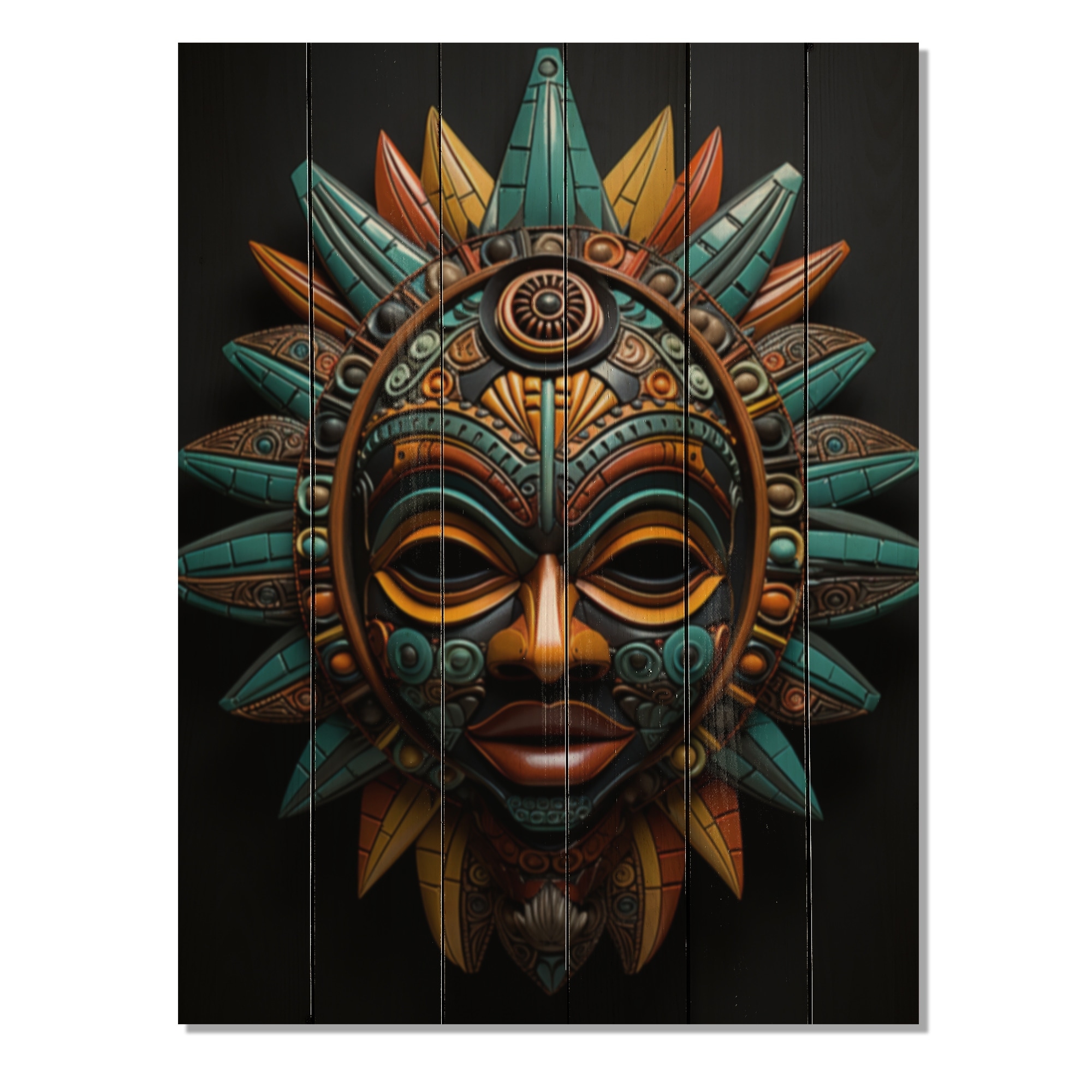 african pattern mask