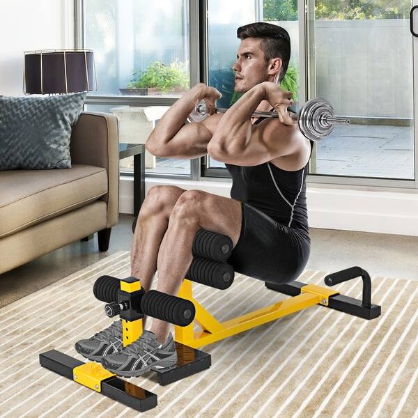 3-in-1 Sissy Squat Ab Workout Home Gym Sit Up Machine - 36" x 17" x 14. ...