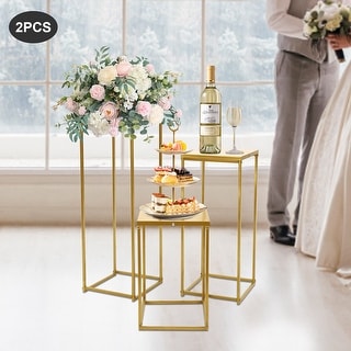 6 Pcs Wedding Flower Stands Gold Pedestal Stand - Bed Bath & Beyond ...