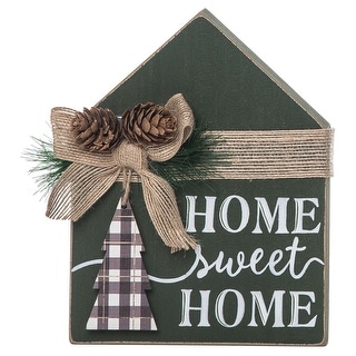 7" Green "Home Sweet Home" Christmas Wall Decoration - Bed Bath ...