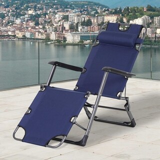 Outsunny 2-in-1 Beach Lounge Chair - Bed Bath & Beyond - 39851895