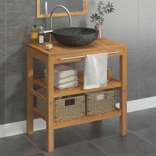 teak sink unit