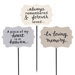 In Loving Memory Plant Stake 3 Asstd. - Bed Bath & Beyond - 35849730