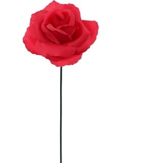 50 Deep Pink Rose Picks - Silk Roses-Flexible 8" Stems - Deep Pink - 8 ...