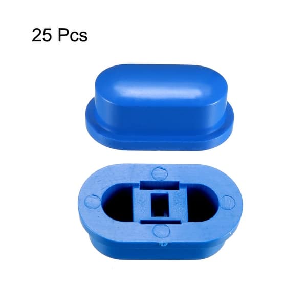 25Pcs Plastic 18x10x7mm Latching Pushbutton Tactile Switch Caps Cover - Blue - 18x10x7 - Bed ...