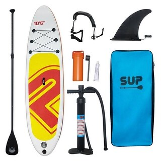 Inflatable Stand Up Paddle Board includes Paddle, Pump, and Accessories ...
