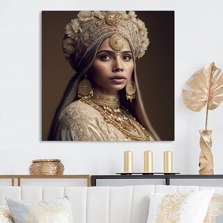 Designart 'Bohemian Woman With Traditional Headdress I' Boho Woman ...