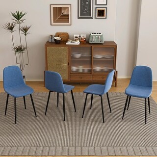 Modern Knit Fabric Dining Chairs - Set of 4 - Bed Bath & Beyond - 43446182