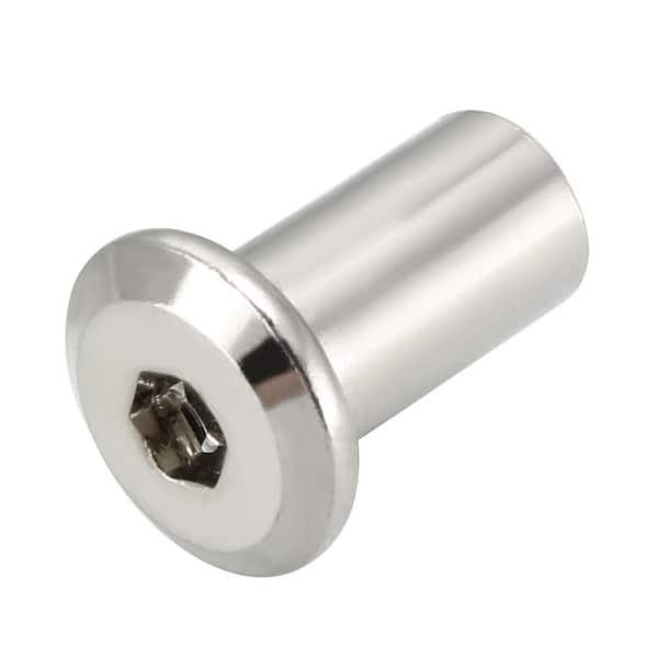 M6x15mm Rivet Hex Socket Head Screw Post Nickel Plated 20pcs - Silver ...