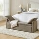 Franco Modern Upholstered Storage Bench with Two Throw Pillows - Bed ...