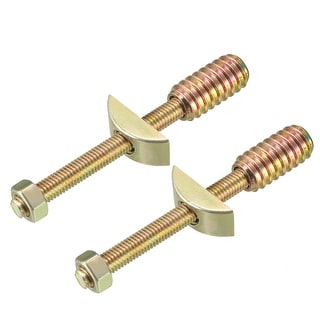 2 Sets Furniture Hardware Zinc Plated Half-Moon Nut Connecting Fitting ...
