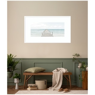 Kate and Laurel Wooden Pier On The Beach by Amy Peterson Framed Wall ...