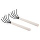 2Pcs 15 Inch 5 Tines Garden Claw Rake Hand Rake Cultivator Claw Soil ...