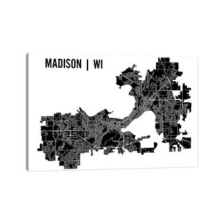 iCanvas "Madison Map" by Mr. City Printing Canvas Print - Bed Bath ...