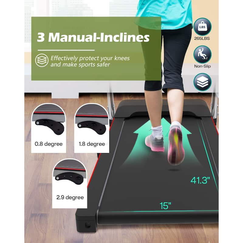Folding Treadmill with Desk Electric Treadmill Exercise Machine with ...