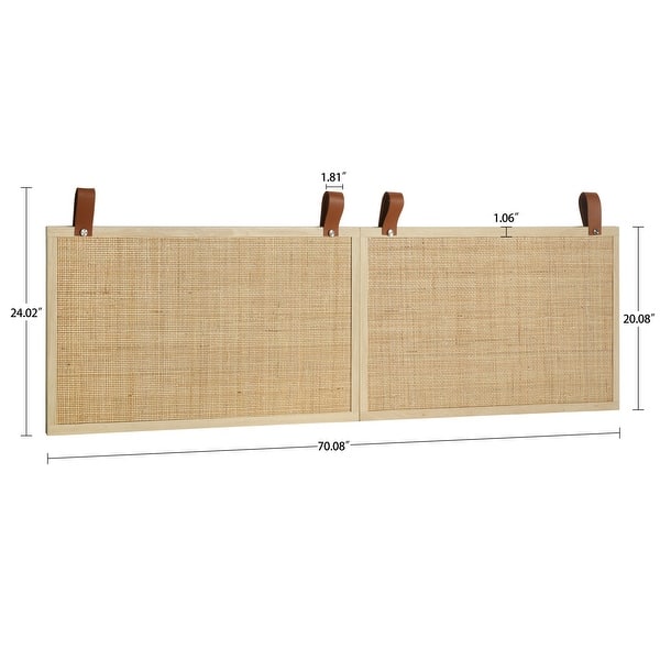 Natural Rattan Decorative Panel Wall-Mounted Headboard - Bed Bath ...