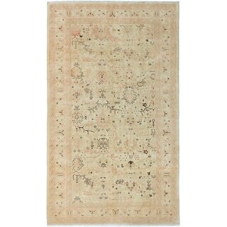 ECARPETGALLERY Hand-knotted Anatolian Cream Wool Rug - 5'7 x 9'5 - Bed ...