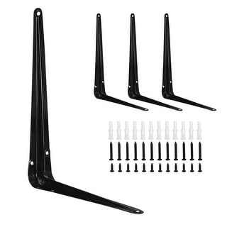 4Pcs 10 x 8 Inch Shelf Bracket Metal L Brackets Floating Shelf Brackets ...