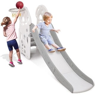 3-in-1 Slide for Kids Freestanding Game Slide with Extra Long Slipping ...