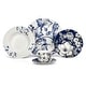STP Goods Azur de Limoges Bone China Dinnerware Set of 20 for 4 pers ...