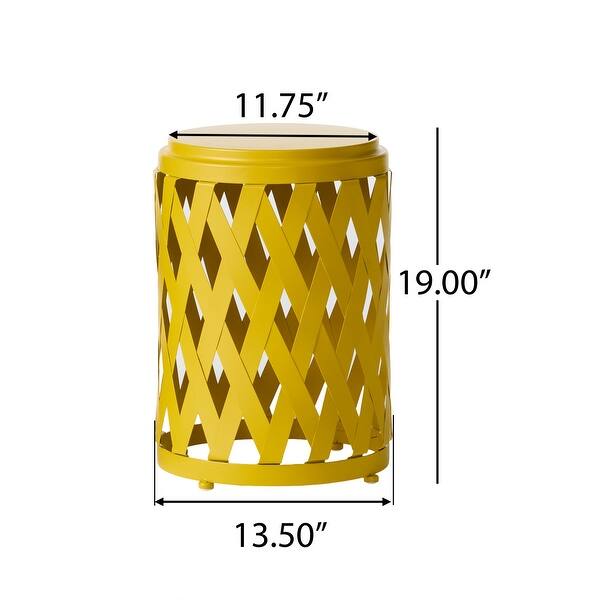 Selen Outdoor 13-inch Lattice Side Table by Christopher Knight Home ...