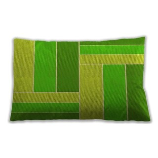Ahgly Company Patterned Indoor-Outdoor Bright Green Lumbar Throw Pillow ...