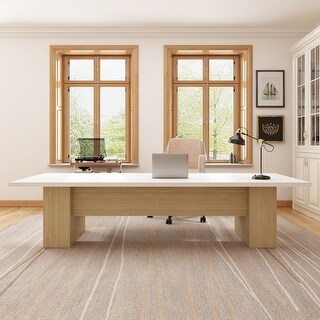 121"Extra Large Rectangular Dining Table for Kitchen,Living Room,Oak ...