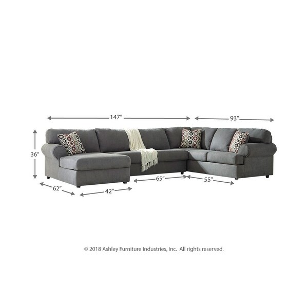 Jayceon 3 Piece Sectional with Left Facing Chaise Steel Bed Bath Beyond 26459040