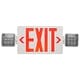 Combination Red Exit Sign/Emergency Light 90min Ni-Cad backup 120/277V ...