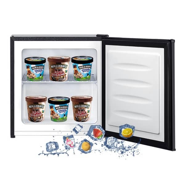 JEREMY CASS Mini Compact Manual Defrost Upright Freezer with R600a ...