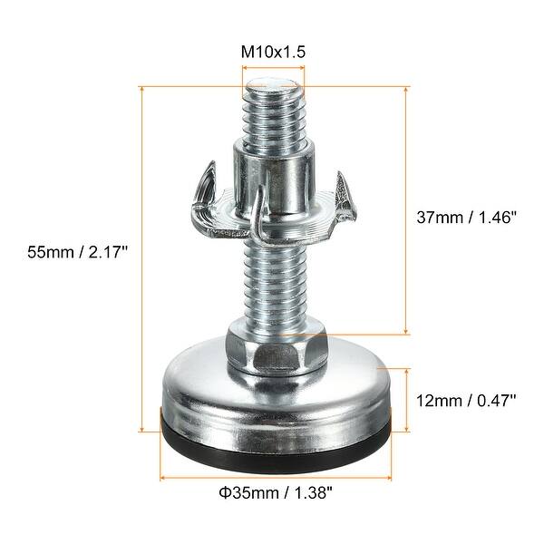 Furniture Levelers, 4Pcs 3/8"-16 - Adjustable Furniture Leg for Tables ...