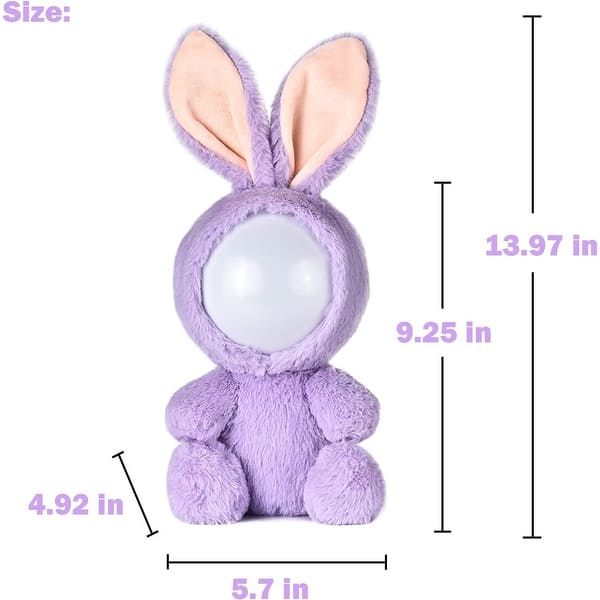 Stuffed Animal Night Light, Cute Bunny Plush Night Lights with Timer ...