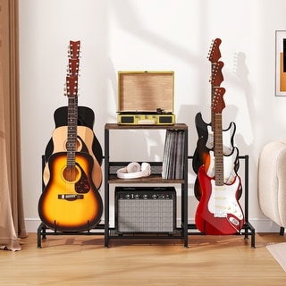 Moasis 6-Tier Adjustable Guitar Stand with Storage Shelf - Bed Bath ...
