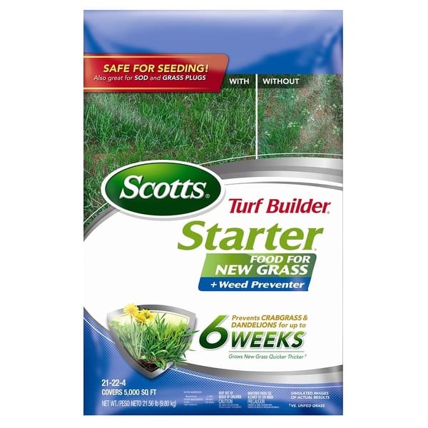Scotts 23200 Turf Builder Starter Fertilizer Plus Weed Preventer, 5000 ...