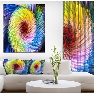 Designart "Virtual Vibrant Vortex" Contemporary Art on wrapped Canvas ...