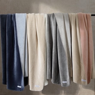 Calvin Klein Modern Lush Reversible Solid Throw Blanket - Bed Bath & Beyond - 41644582