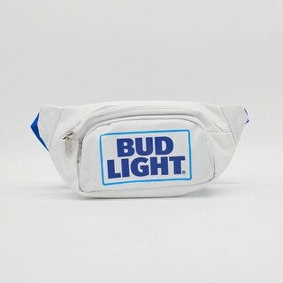 Bud Light Insulated Fanny Pack Cooler for Beer and Beverages - White ...