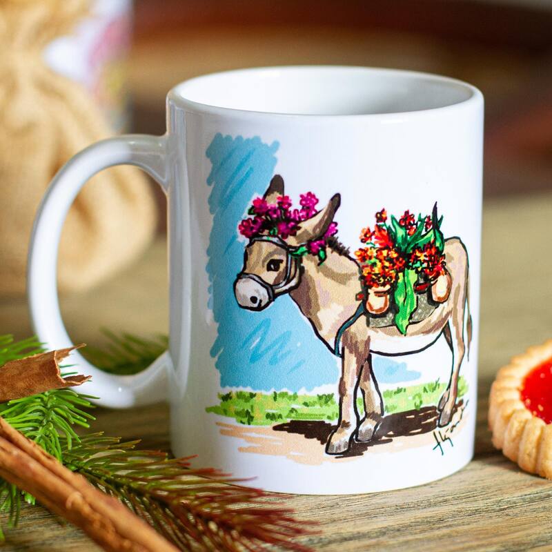Novica Handmade Donkey Ceramic Mug - Overstock - 35475940
