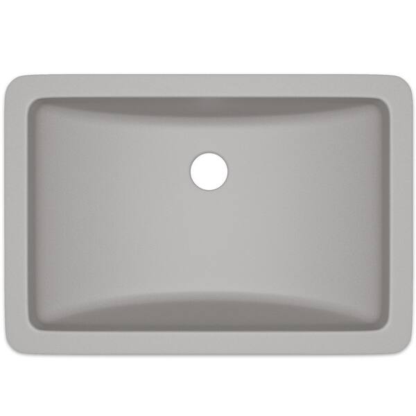 Lexicon 21" Dual Mount Quartz Platinum Composite Rectangle Vanity ...