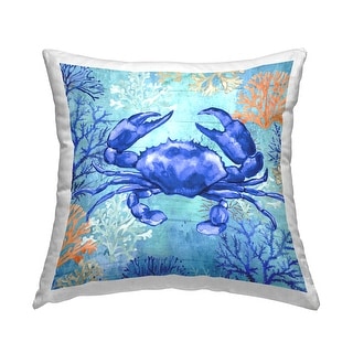 Stupell Blue Crab Coral Pattern Design by Elena Vladykina rep. Levison ...