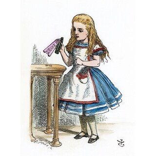 Carroll Alice 1865. /Nalice Finds The Bottle Labled Drink Me ...