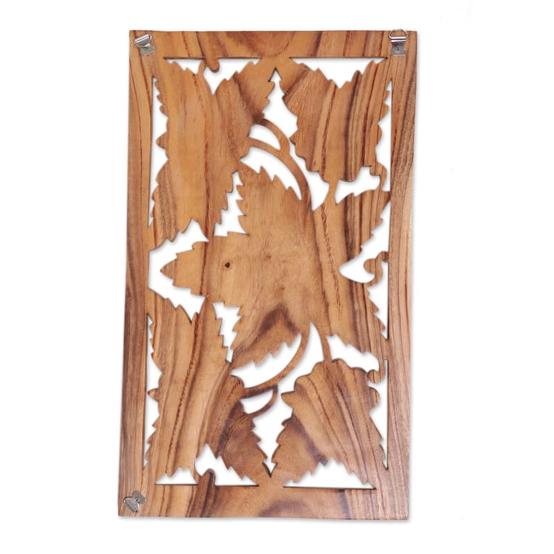 Novica Handmade Shoe Flowers Wood Relief Panel Bed Bath And Beyond